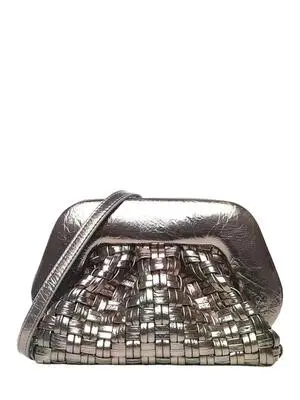 THEMOIRE Woven Metallic-effect Mini Bag - Silver