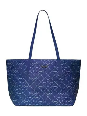Zadig&Voltaire Z Shopper Wings Monogram Shoulder Bag - Blue