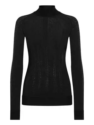 Dolce & Gabbana Silk Mock-turtleneck Sweater - Black