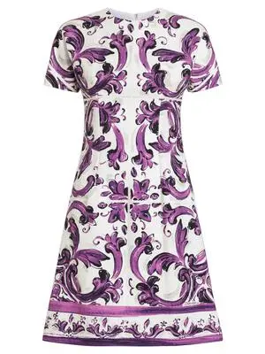 Dolce & Gabbana Majolica-Print Dress Multicolor