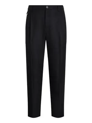 Dolce & Gabbana Tailored Wool Pants With Double Darts - Black