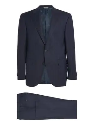 Corneliani Virgin Wool Stripe 2-piece Suit - Navy