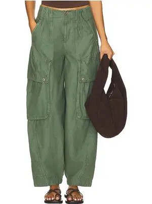 Free People X We The Free Brentwood Slouch Pant - Aged Green