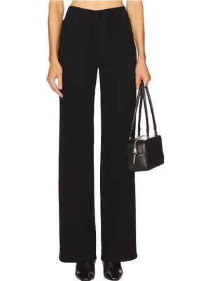 FRAME Le Slim Palazzo Long Jeans - Black