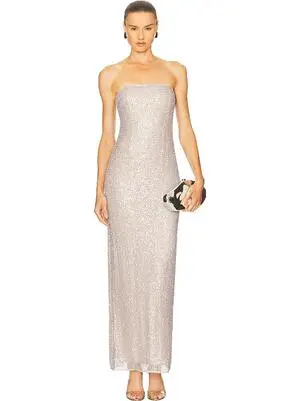 Simkhai Xyla Sequin Gown - Slate Gray