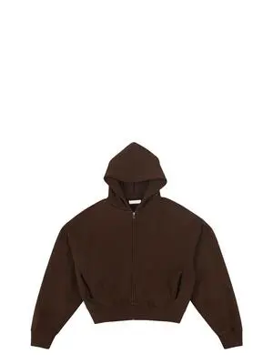 ENTIRE STUDIOS Cotton Thermal Zip-up Hoodie - Brown