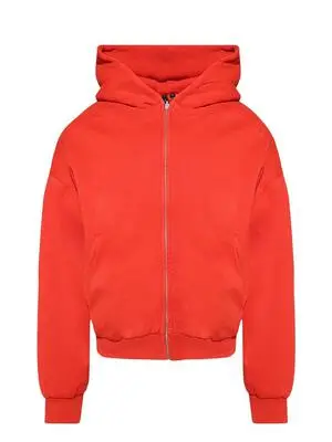 ENTIRE STUDIOS Thermal Hooded Zip Up - Red