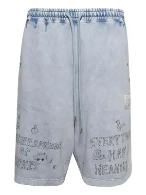 Mihara Yasuhiro Bleached Shorts - Blue