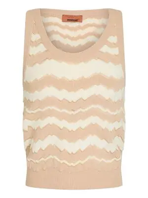 Missoni Crochet-knit Tank - Beige