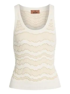 Missoni Crochet-Knit Tank Off-white