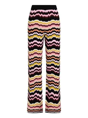Missoni Crochet-knit Flared Pants - Pink