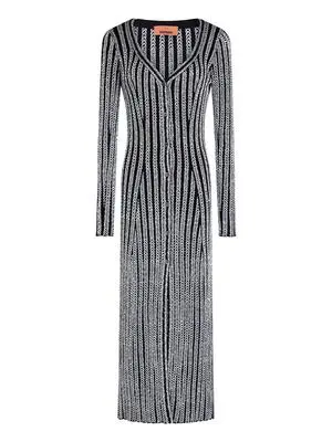 Missoni Sequined Striped Crochet-knit Cardigan - Black