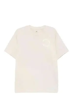 NEW BALANCE Circular-logo T-shirt - Neutrals