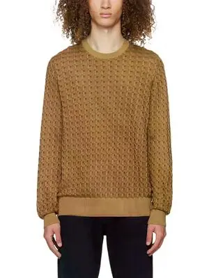 BOSS Geometric Pattern Silk Sweater