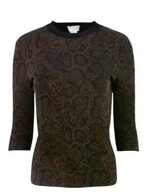 Stella McCartney Snake-print T-shirt - Brown