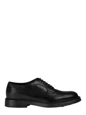 DOUCAL'S Leather Lace-up Brogues - Black