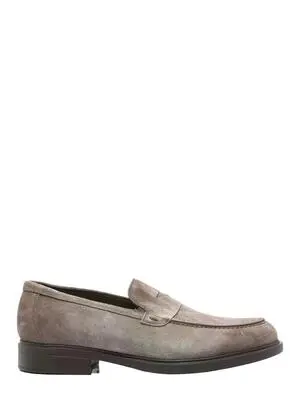 DOUCAL'S Suede Penny Loafers - Grey