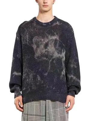 KHOKI Tie-dye Patterned Sweater - Blue
