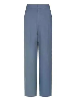 STUDIO TOMBOY Pintuck Detail Wide-leg Trousers - Blue