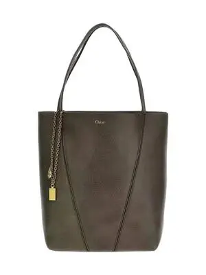 Chloé Large Spin Tote Bag Grey
