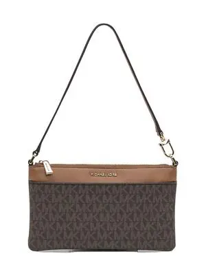 Michael Kors Monogram Fabric Clutch Bag - Brown