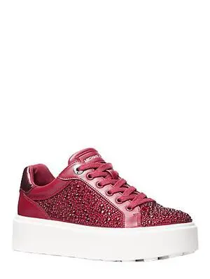 Michael Kors Romey Embellished Platform Sneaker - Red