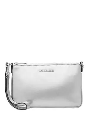 Michael Kors Jet Set Small Metallic Wristlet - Silver