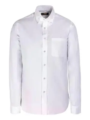MOORER Chest-pocket Button-down Shirt - White