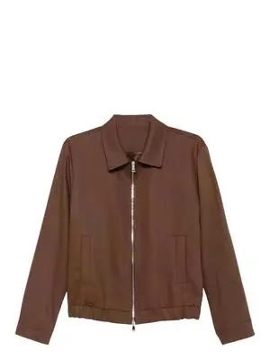 COSTUMEIN Zip-front Shirt Jacket - Brown