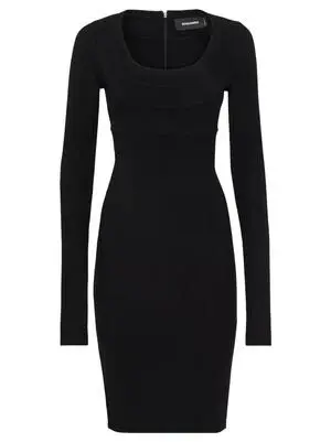 Dsquared2 Long-sleeve Midi Dress - Black