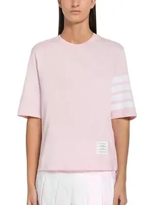 Thom Browne Four-bar Sleeve T-shirt - Pink