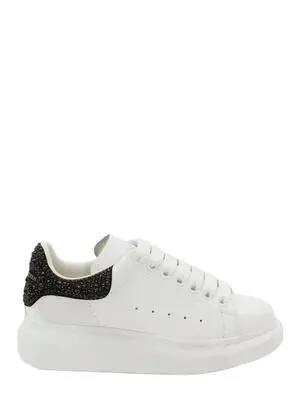 Alexander McQueen Oversized Crystal-embellished Platform Sneakers - White
