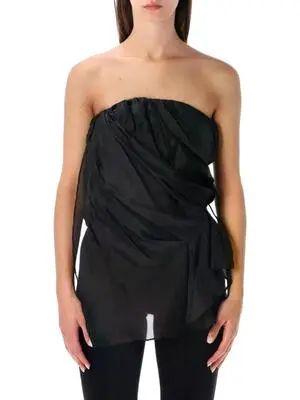 THE GARMENT Gilian Draped Strapless Top - Black