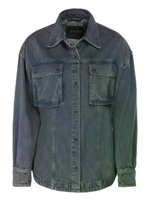 MOORER Double-pocket Denim Shirt - Blue