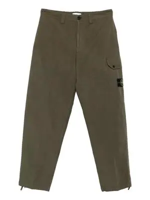 Stone Island Cargo-pocket Cotton Trousers - Green
