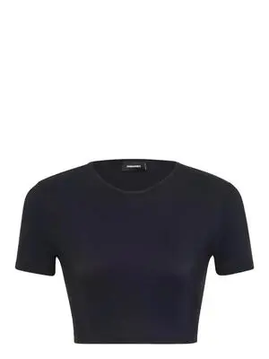 DSQUARED2 Ribbed Cropped T-Shirt