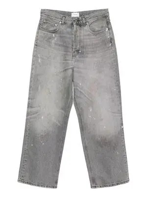 HAIKURE Paint-splatter Straight-leg Jeans - Grey