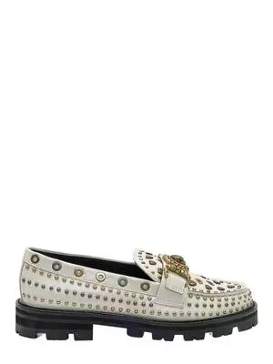 Kurt Geiger Mansion Stud-embellished Loafers - Neutrals