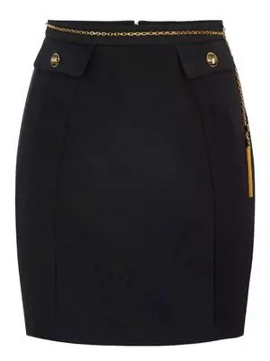Elisabetta Franchi Chain-embellished Mini Skirt - Black