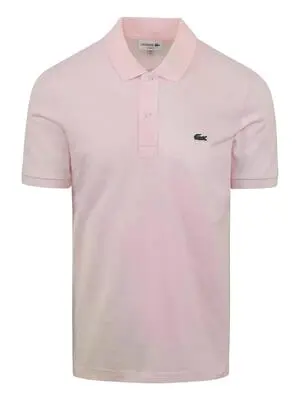 Lacoste L.12.12 Ribbed-collar Polo Shirt - Pink