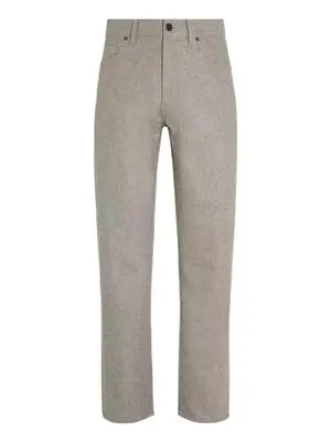 Zegna Roccia Cashmere Trousers - Grey
