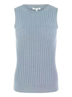 VERONICA BEARD Ribbed Sleeveless Tank Top