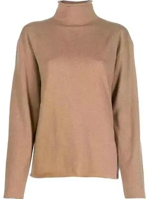 JIL SANDER High-neck Sweater - Brown