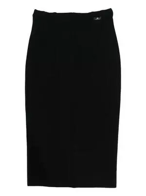 Elisabetta Franchi Back-detail Midi Pencil Skirt - Black