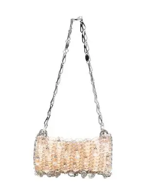 Rabanne Paco 1969 Disc-charm Chain Shoulder Bag - White