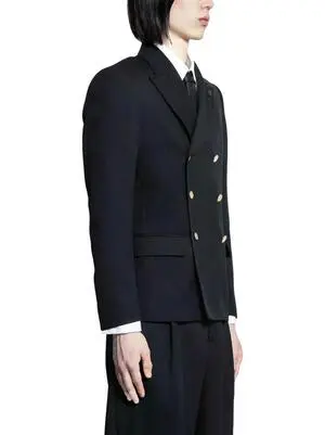 LARDINI Double-breasted Blazer - Black