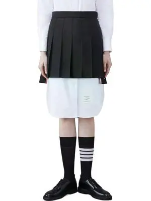 Thom Browne Pleated Mini Skirt - Black