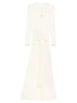 Paris Georgia Filomena Long-sleeve Wrap Dress - White
