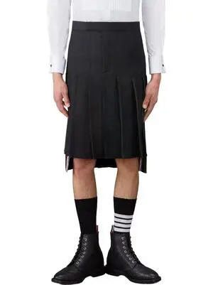 Thom Browne Back-strap Pleated Skirt - Black
