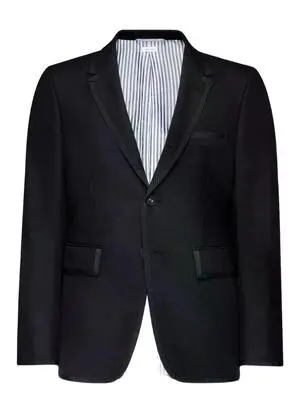 Thom Browne Three-button Wool Blazer - Black